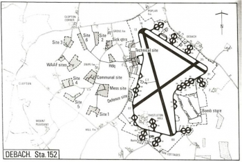 WWII Museum - 493bg Debach - American 8th Army Air Force - Airfield Layout